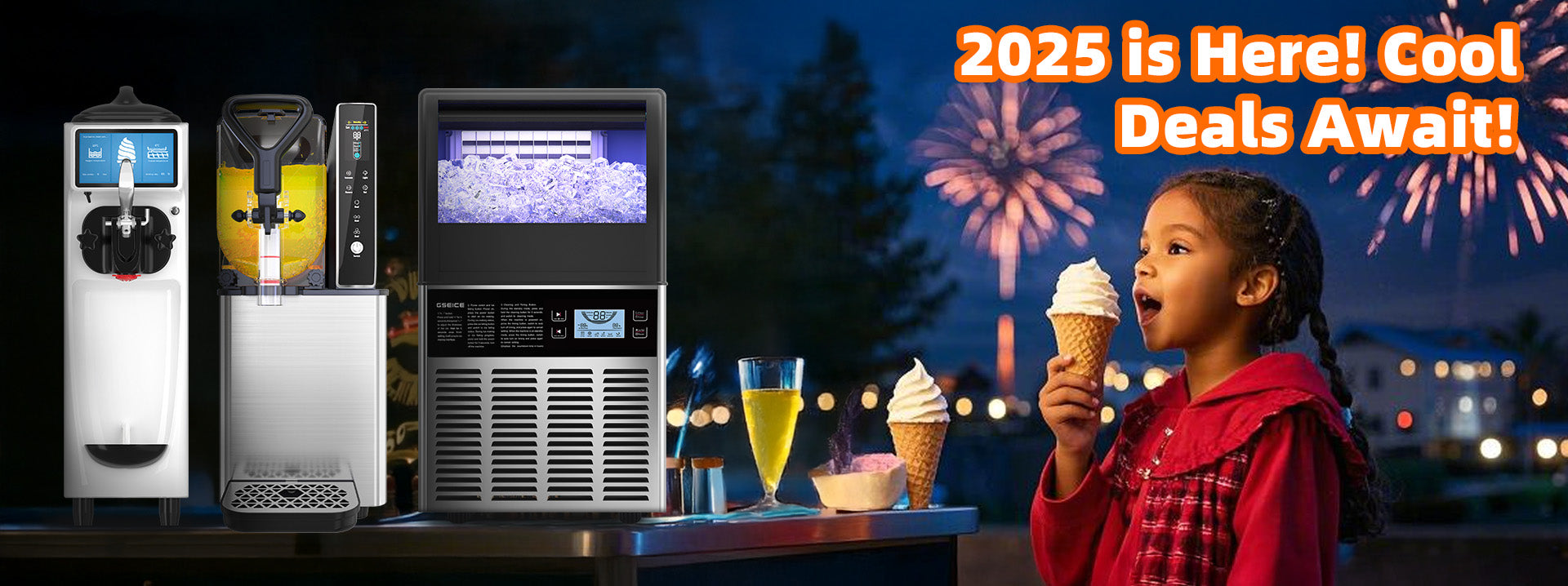 GSEICE Ice Cream Machine, Ice Machine, Slushy Machine Official Store